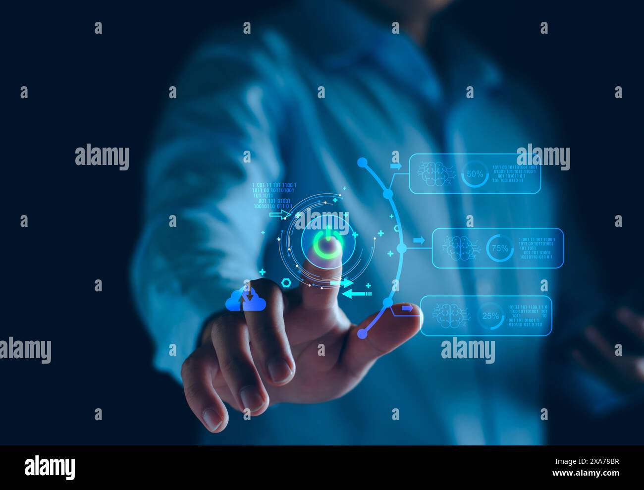 AI learning machine technology concept. AI development to help work, AI Learning and expert ...