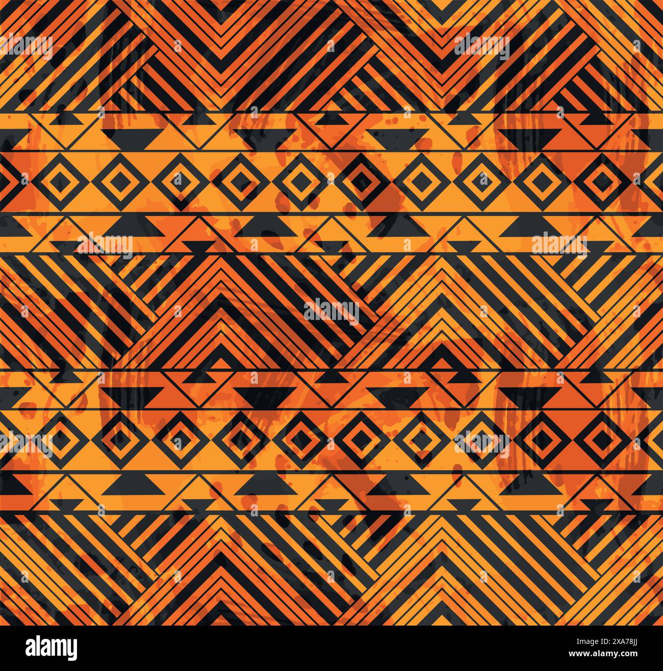 Ancient golden geometric zig zag art with triangles and diamonds based ...