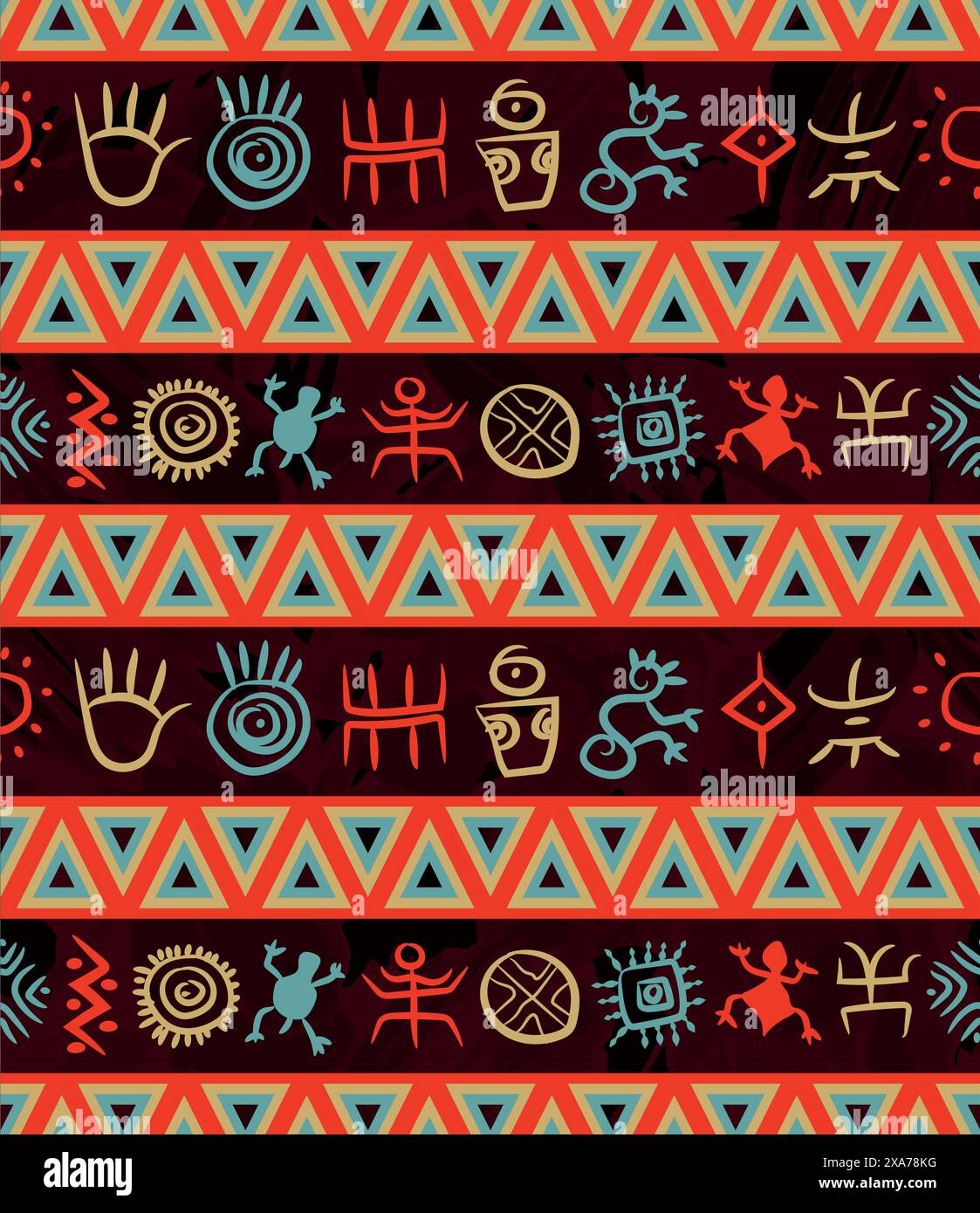 Multicolor geometric native south american indigenous pattern with ...