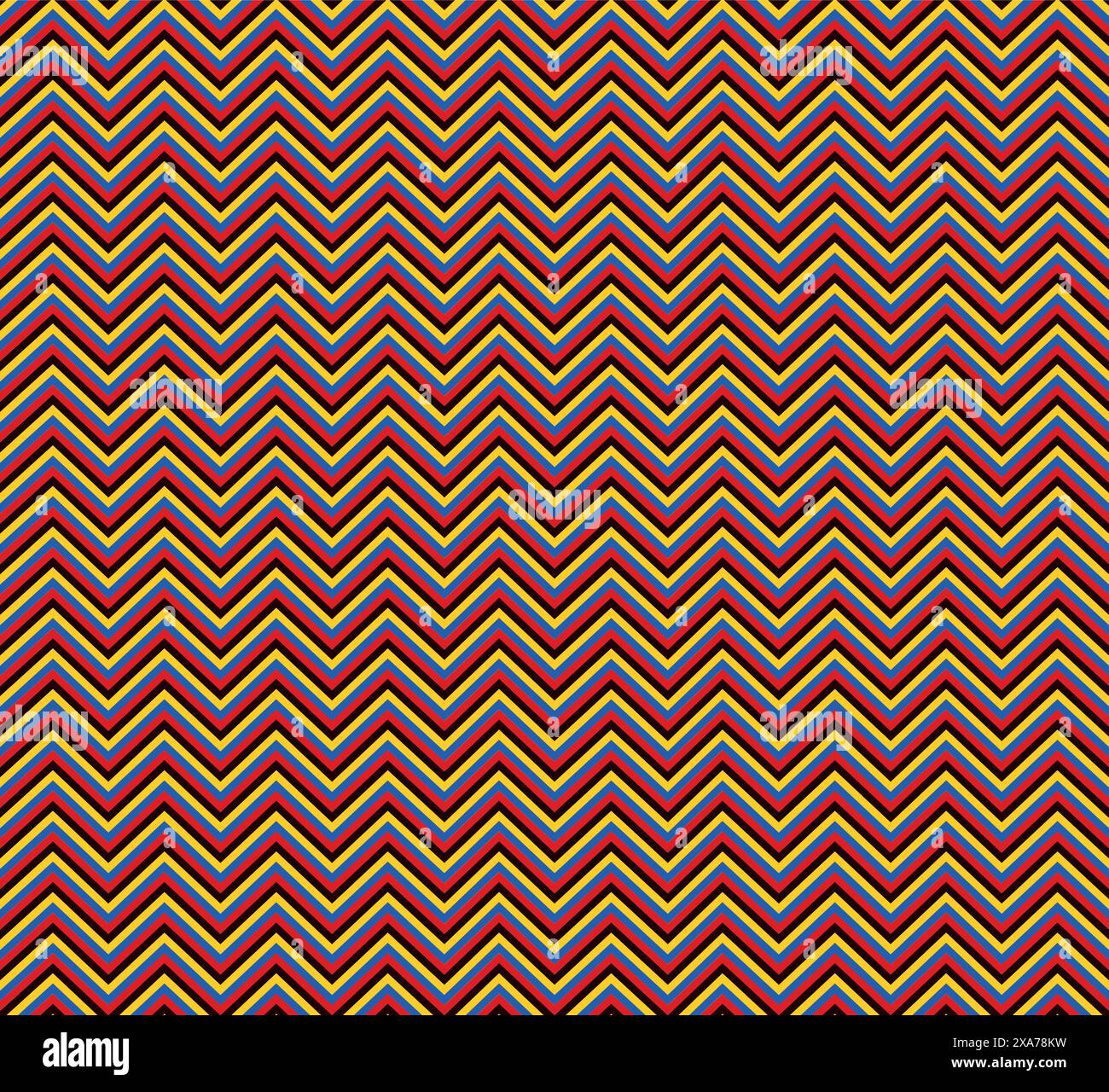 Beautiful colored ancient zig zag seamless pattern based on indigenous ...