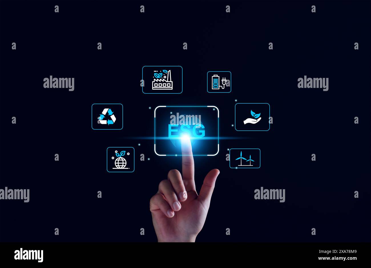 Environmental technology concept. sustainable ESG modernization ...