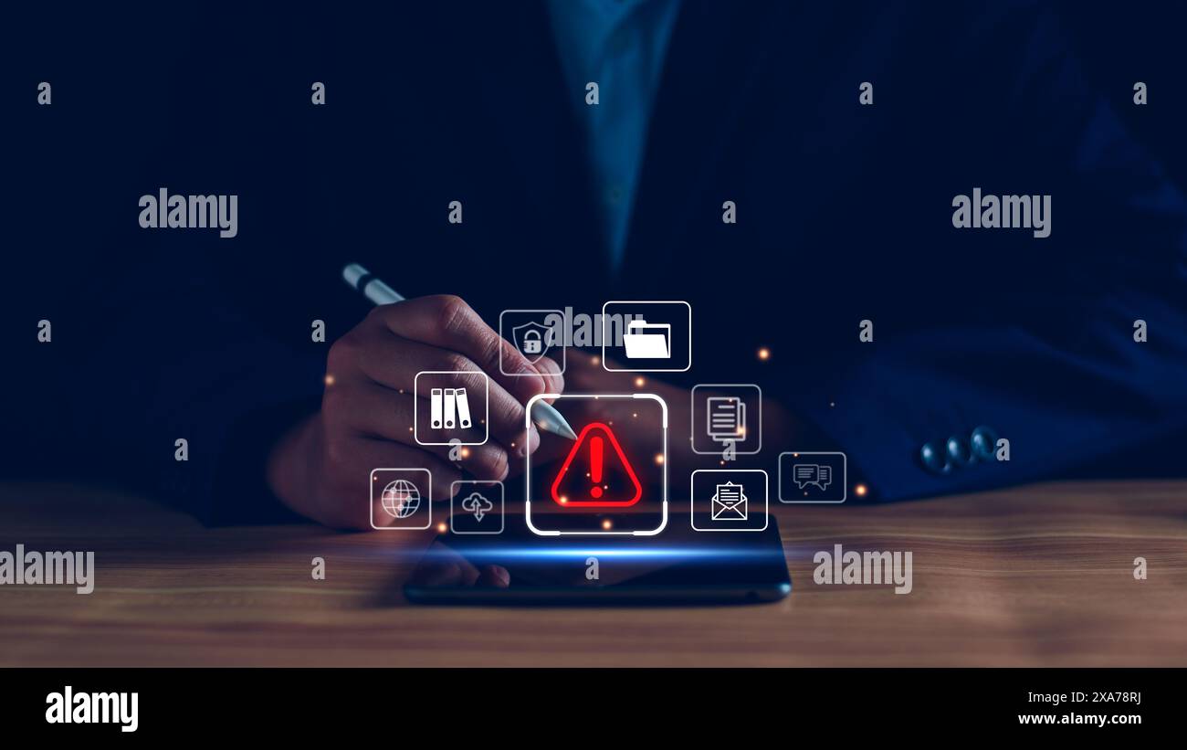 Businessman Staff Programmer Developer Using Technology With Triangle