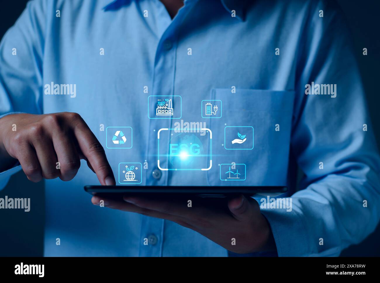 Environmental technology concept. sustainable ESG modernization ...