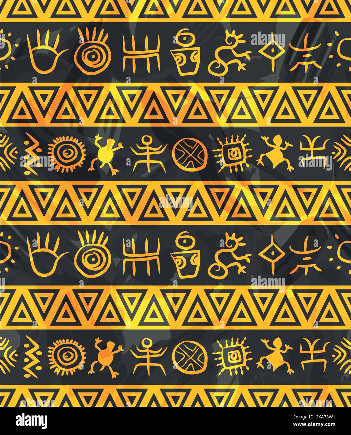 golden geometric native south american indigenous pattern with ...
