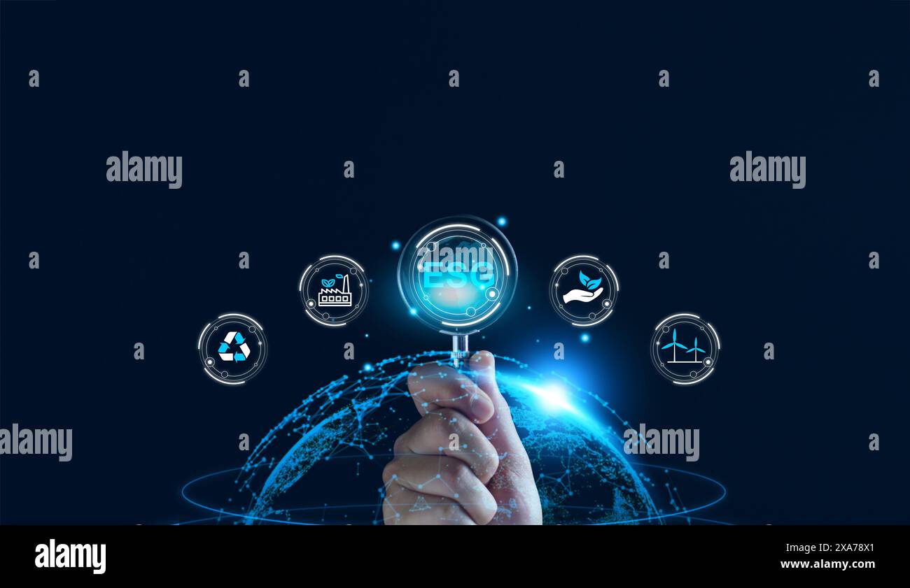 Environmental technology concept. sustainable ESG modernization ...