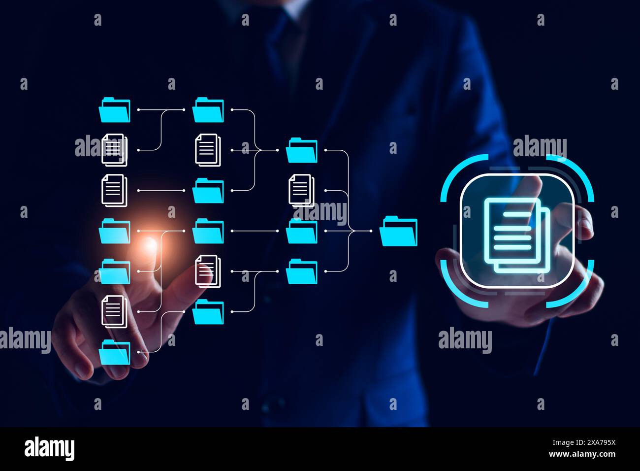 Document management system, DMS and business process system automation technology. Finger ...