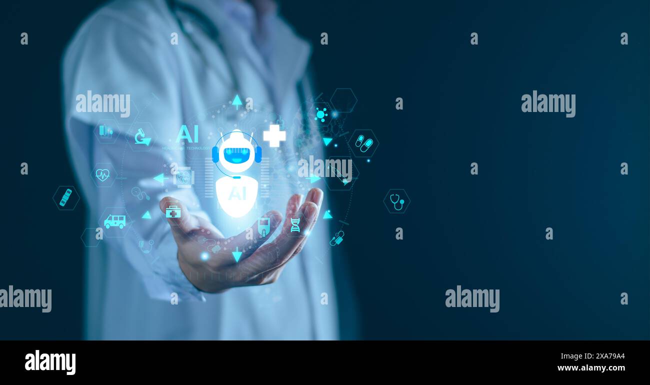 Medical technology, doctor use AI robots for diagnosis, care, and ...