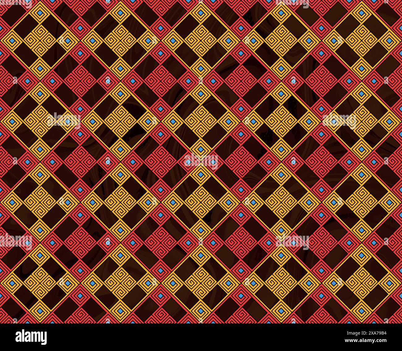 Beautiful ancient diamond seamless pattern based on indigenous art with ...