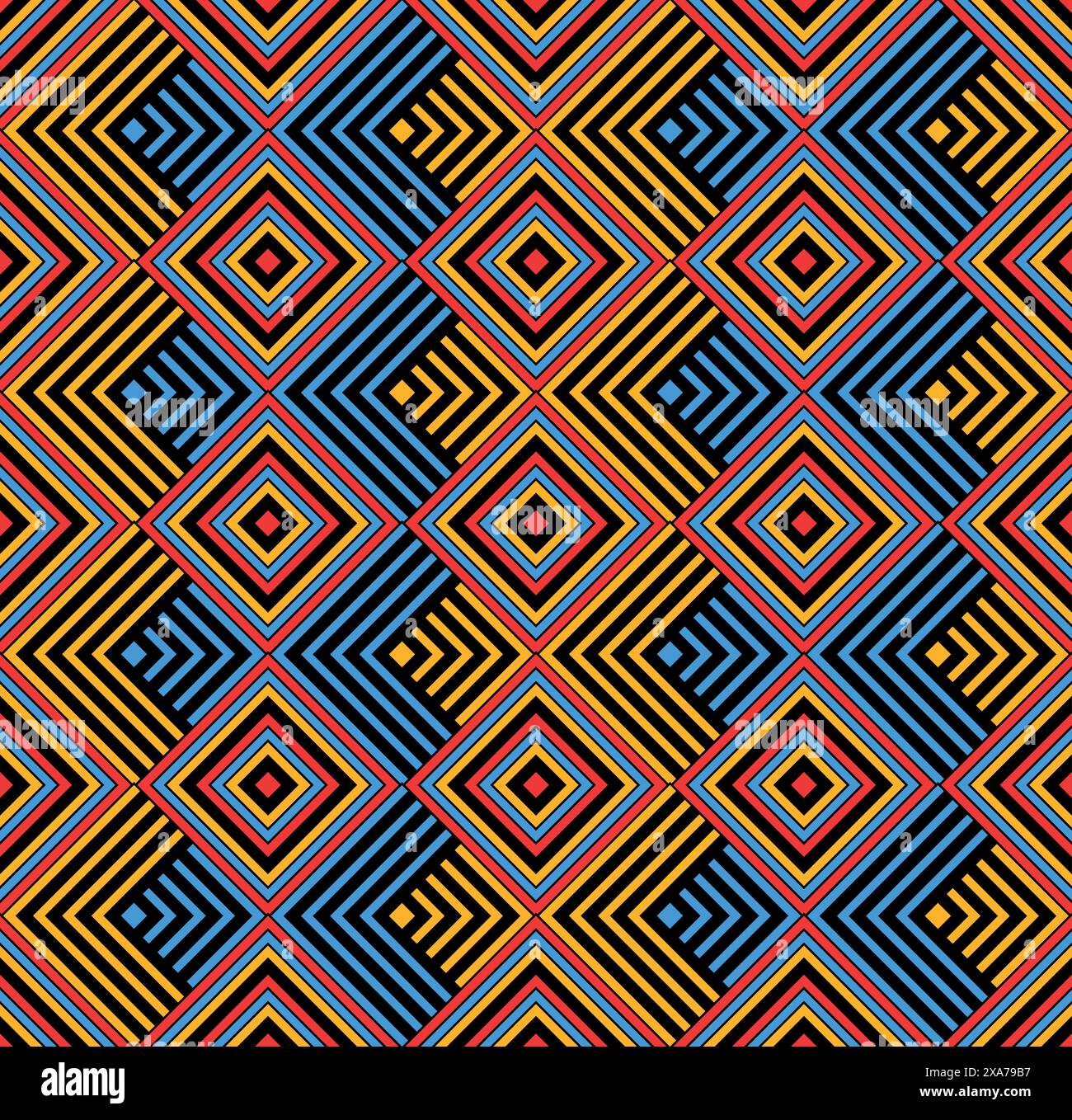 Diamond indigenous seamless pattern with colombian flag colors Stock ...