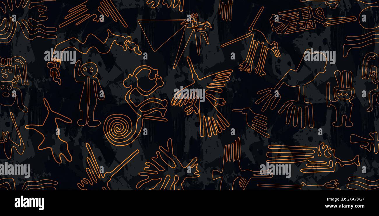 amazing world famous peruvian ancient indigenous golden nazca lines ...