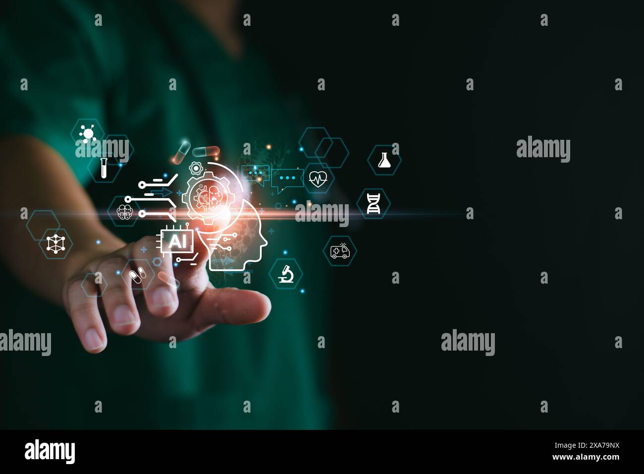 Medical technology, doctor use AI robots for diagnosis, care, and ...