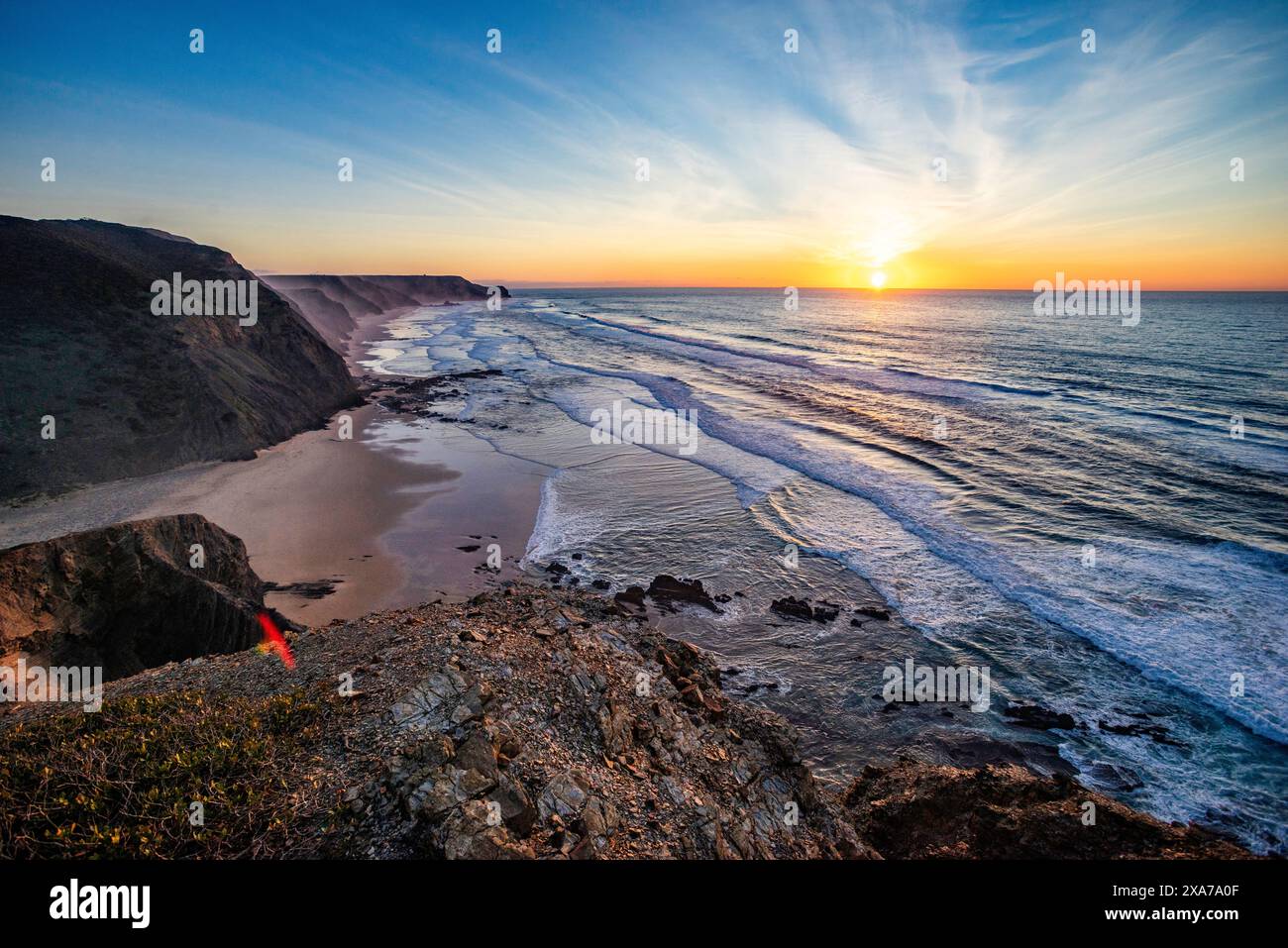 Europe, Portugal, Algarve, Barriga Beach, Atlantic Coast Stock Photo ...