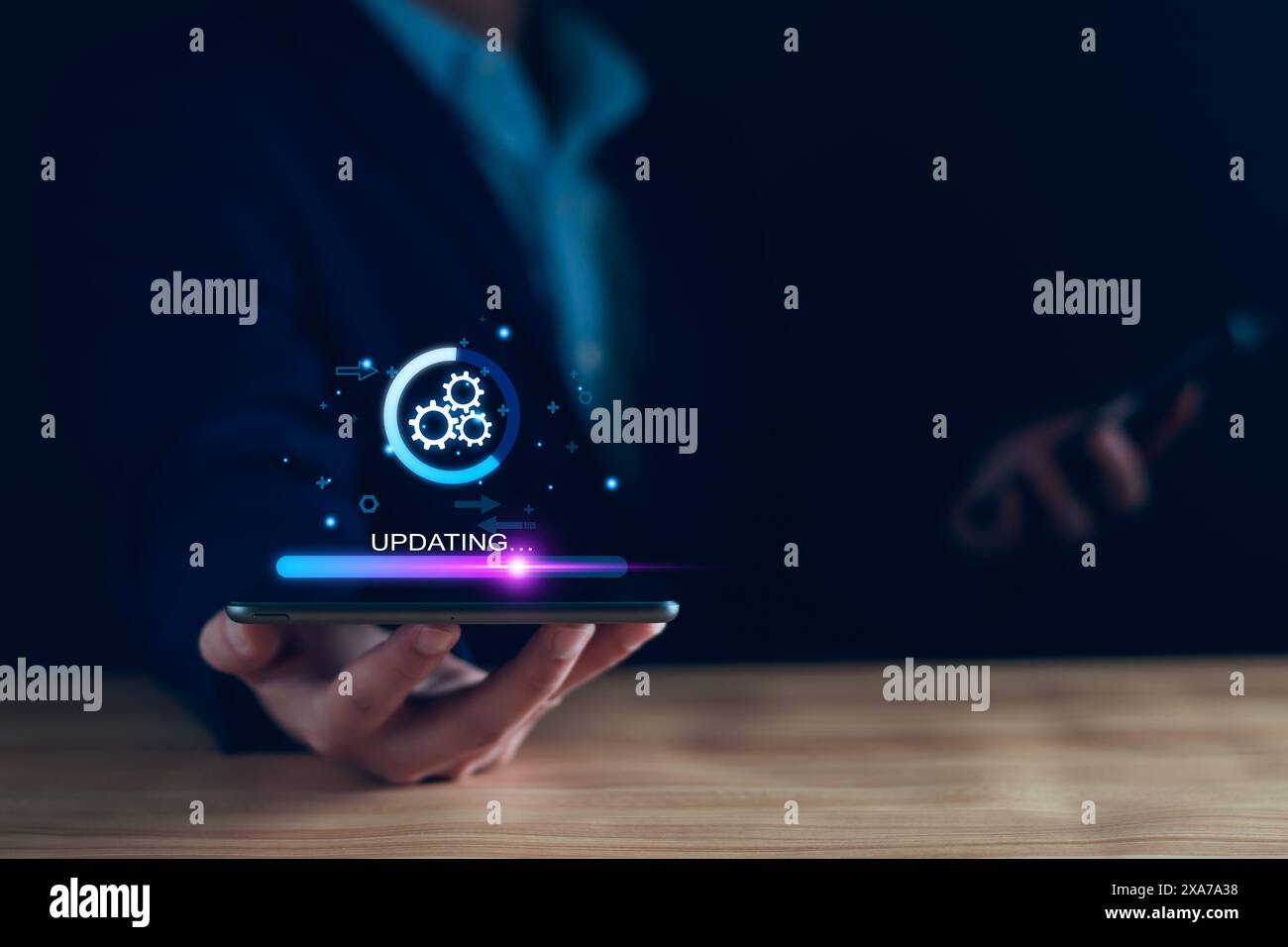 Operating system upgrade concept, installation app and software update process, modernize user ...
