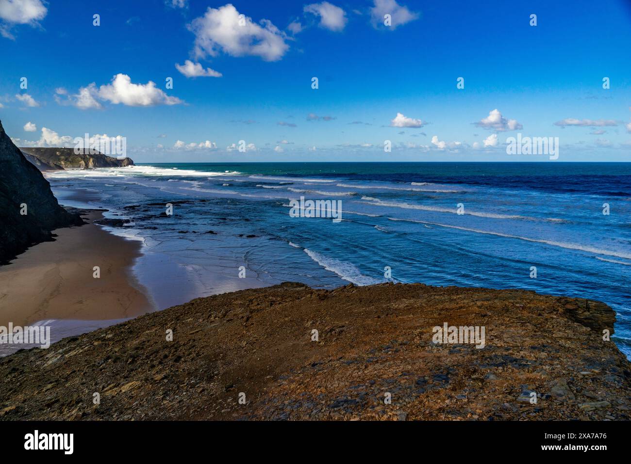 Europe, Portugal, Algarve, Barriga Beach, Atlantic Coast Stock Photo ...