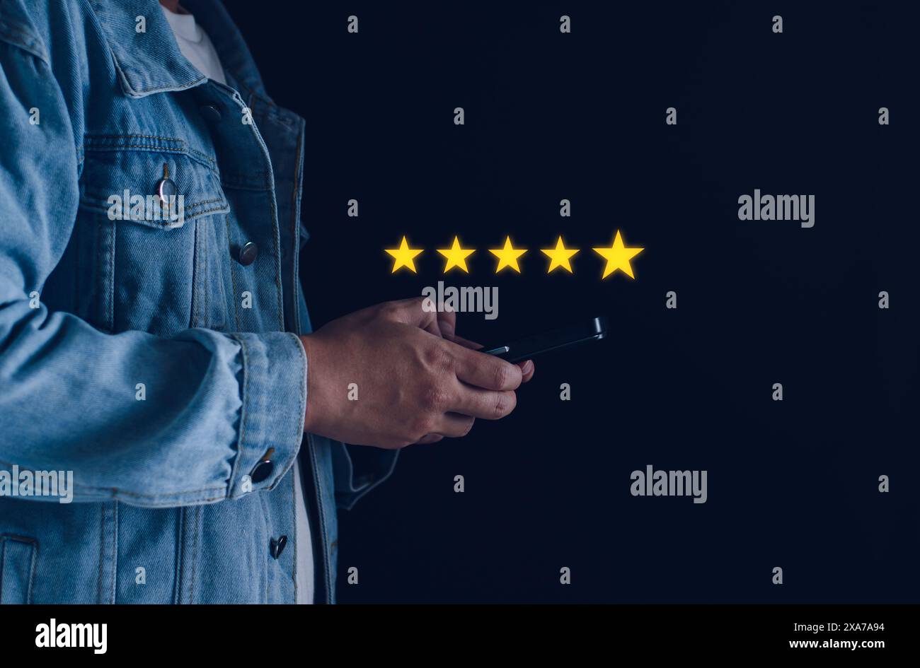 Customer service and Satisfaction ,business man giving Feedback ...