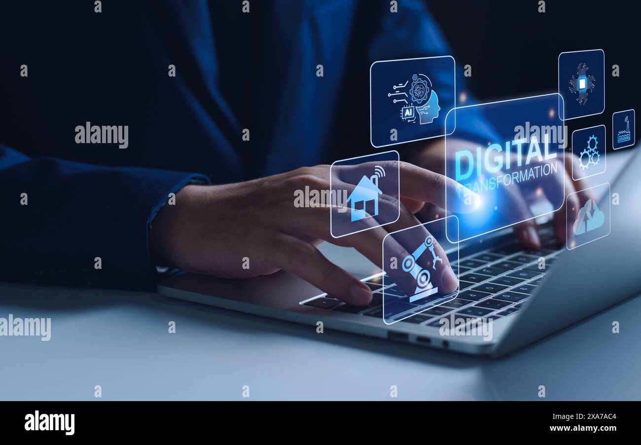 Digital Transformation Ai Technology Strategy Digitization And Digitalization Of Business