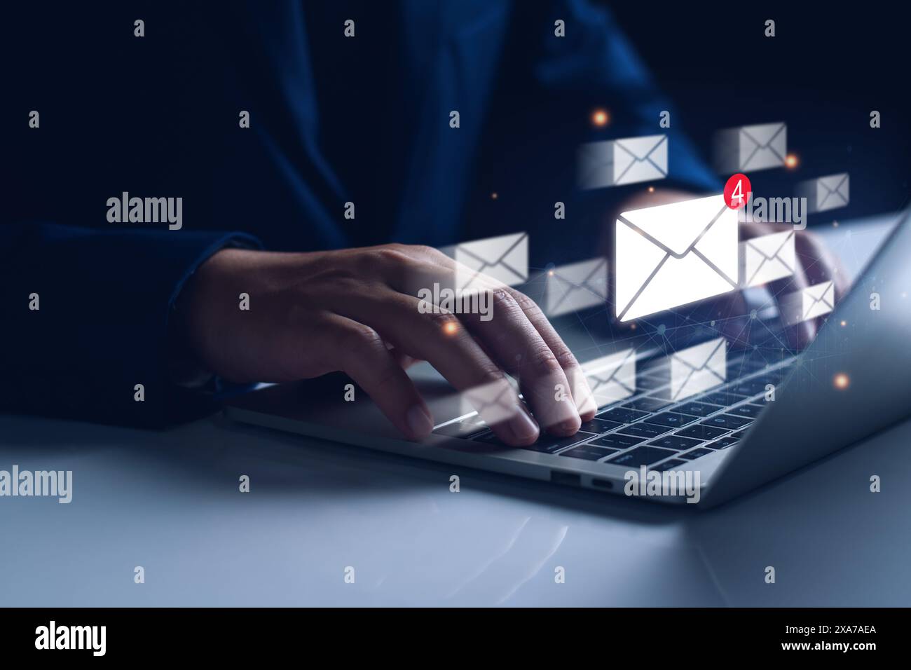 New email notification concept for business e-mail communication and ...