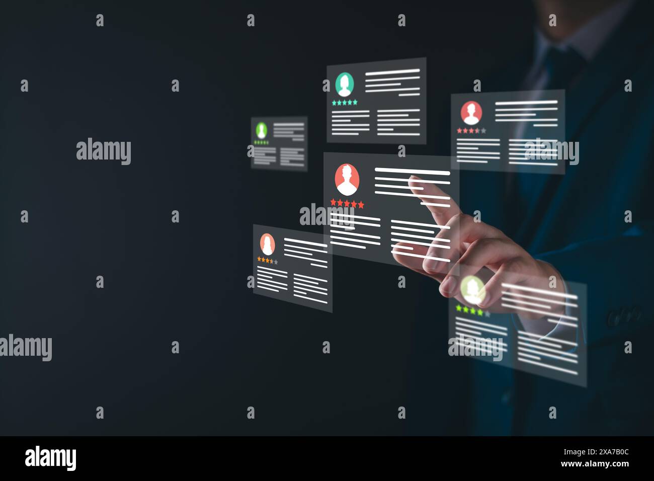 Human Resources. Manager looking candidate profile, effective ...