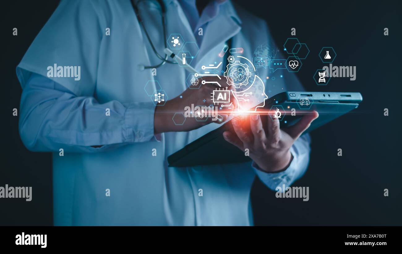 Medical technology, doctor use AI robots for diagnosis, care, and ...