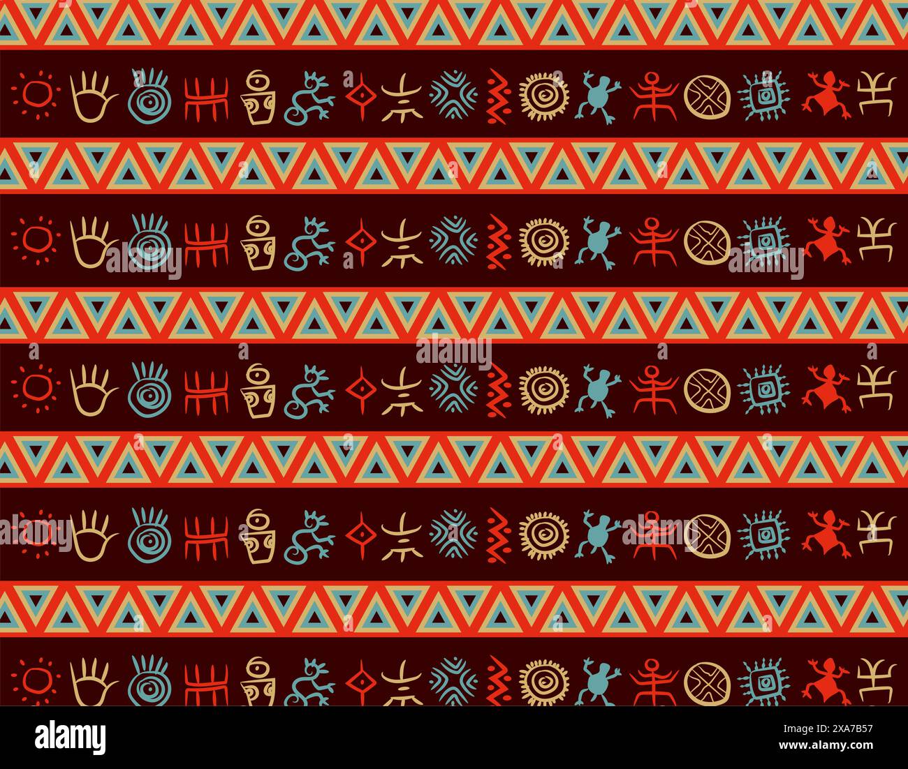 Multicolor geometric native south american indigenous pattern with ...