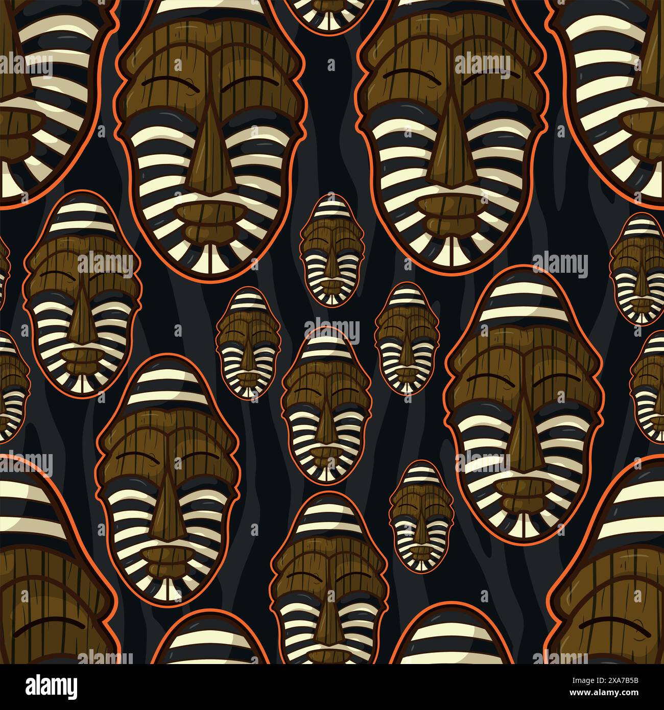 Beautiful ancient african indigenous zebra mask man representation ...