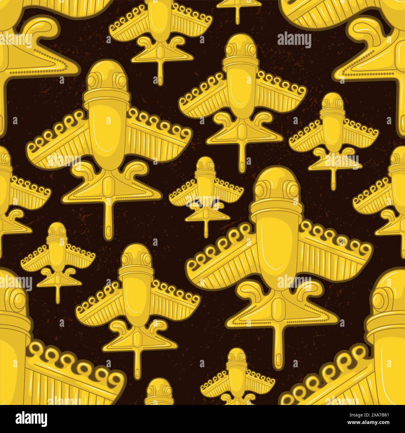 Beautiful colombian ancient indigenous flying animal golden ...