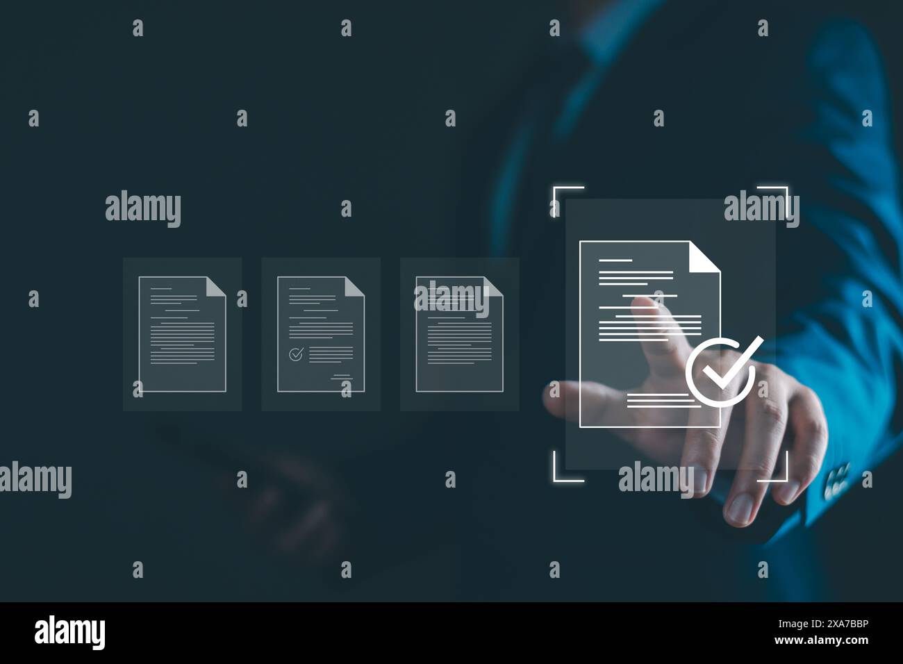 Approve concept man tablet hi-res stock photography and images - Alamy