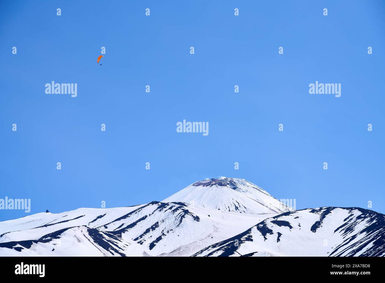 Petropavlovsk, Russia. 4th June, 2024. A paraglider flies over the ...