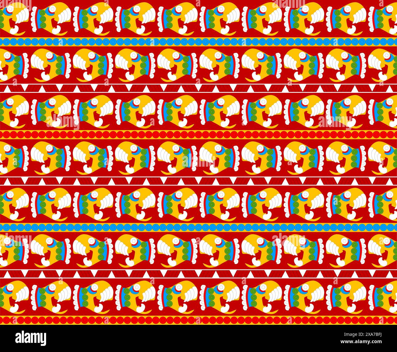 Ancient native mexicann pre columbus figures pattern over a dark red ...