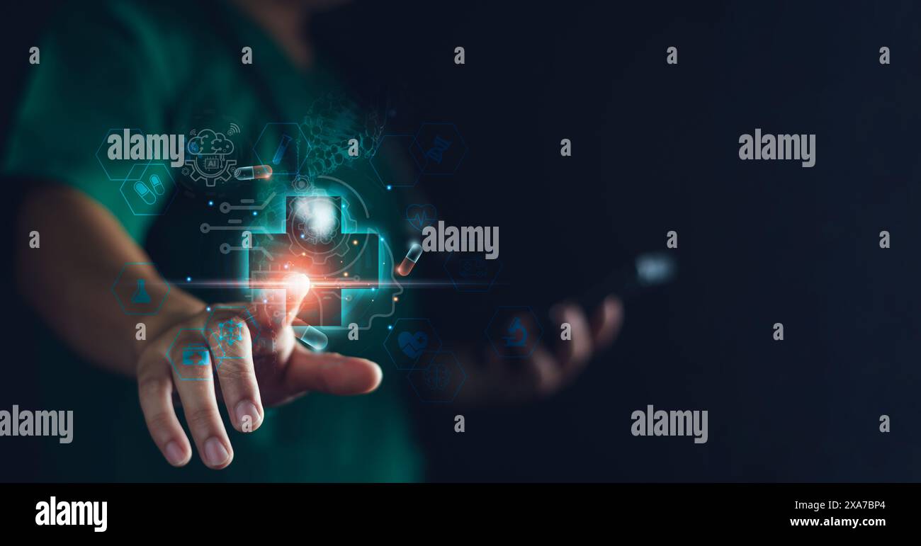 Medical technology, doctor use AI robots for diagnosis, care, and ...