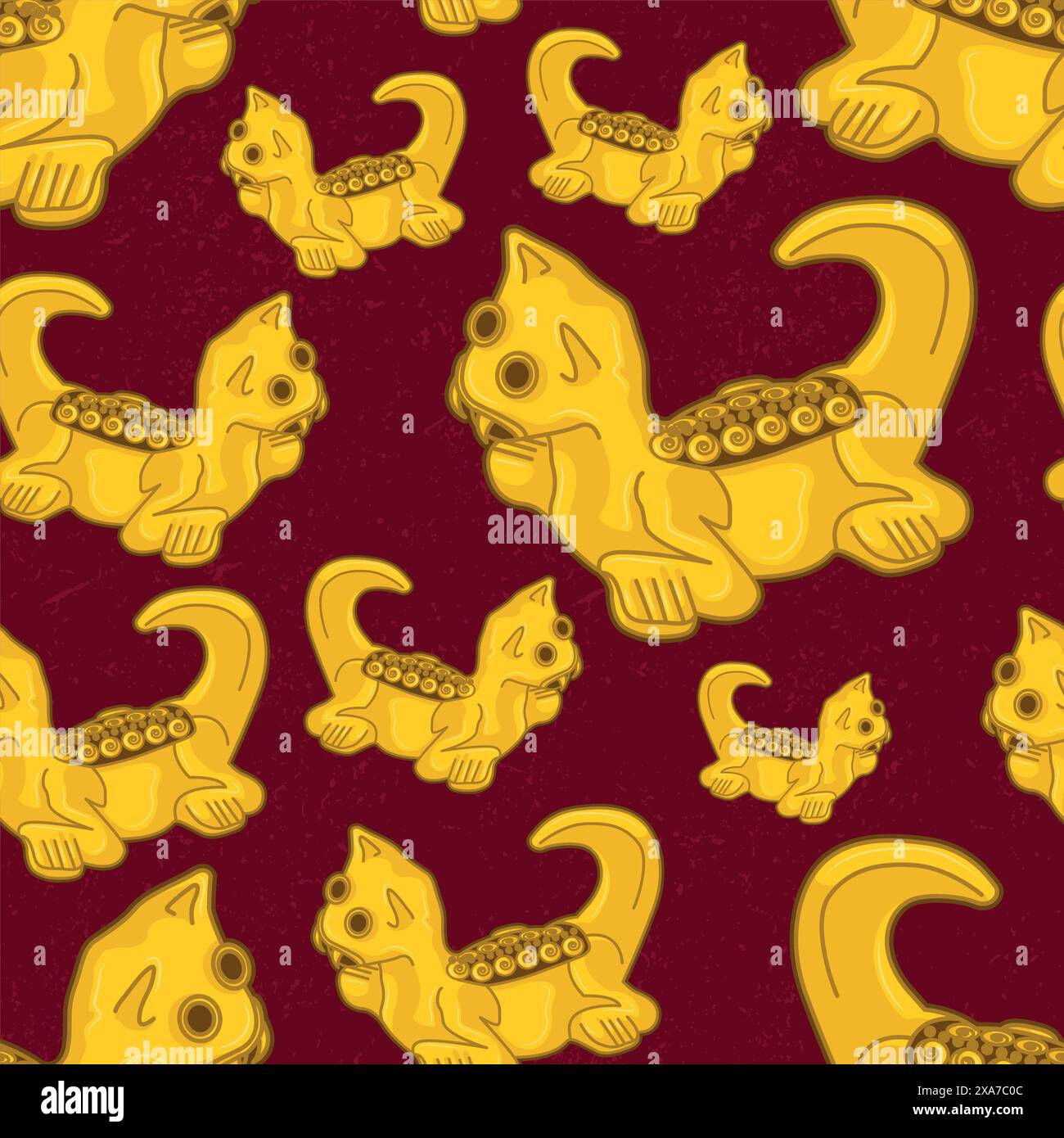 Beautiful colombian ancient indigenous golden feline representation ...