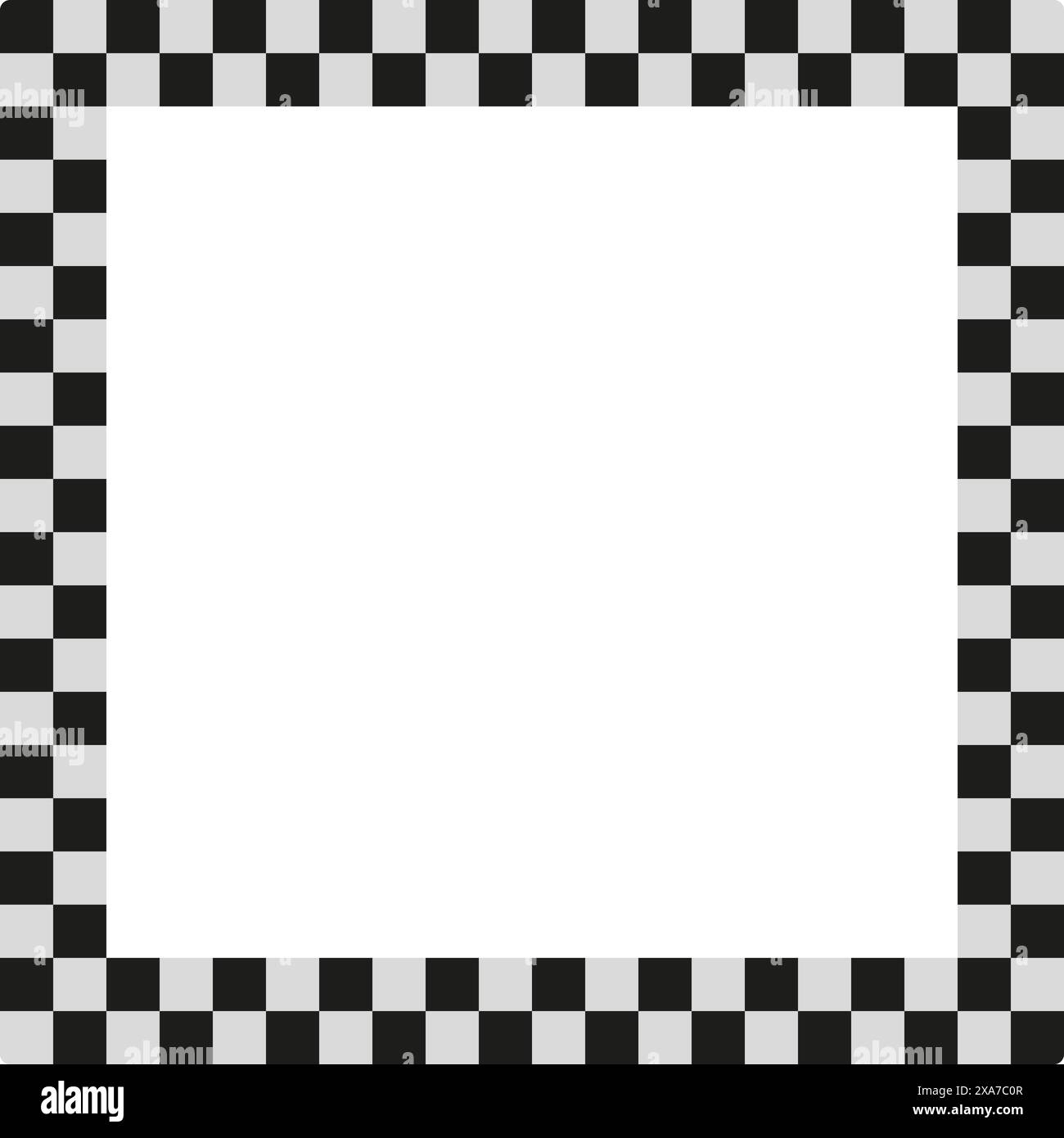Checkerboard frame in black and white. Simple and geometric design ...