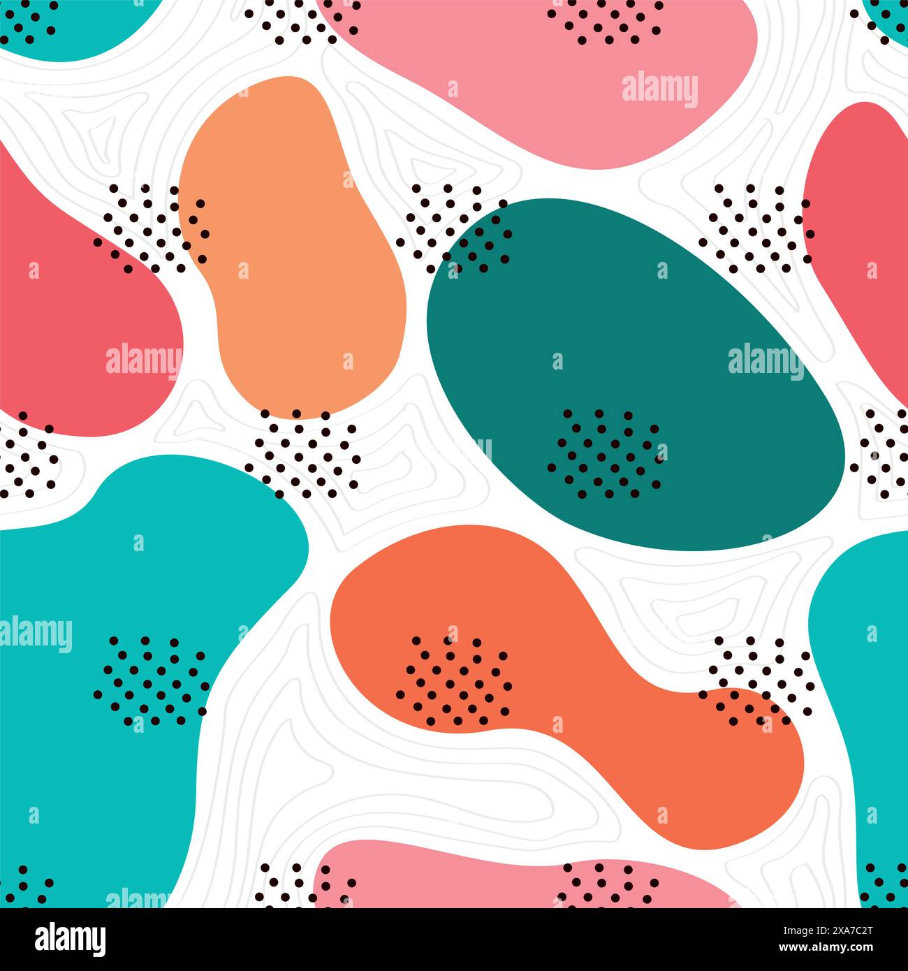 Beautiful modern organic forms seamless pattern Stock Vector Image ...