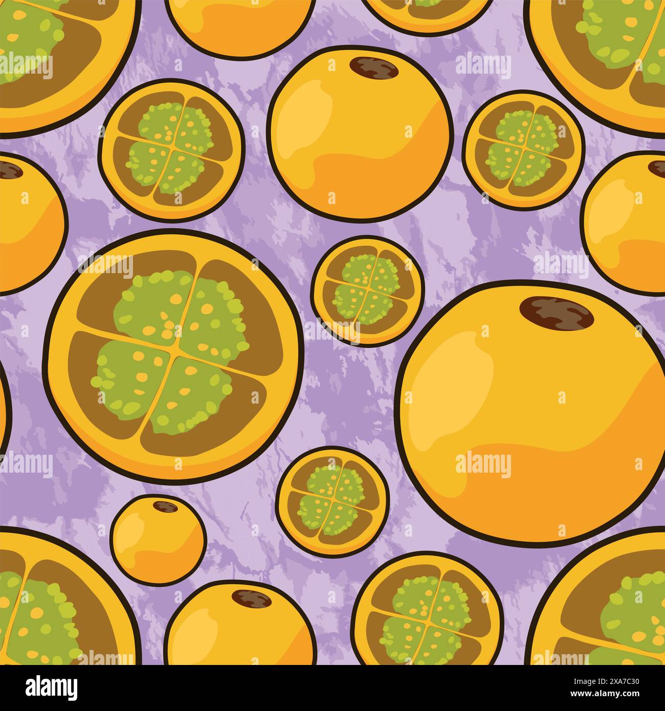 Modern Lulo fruit or "naranjilla" in spanish seamless pattern with ...