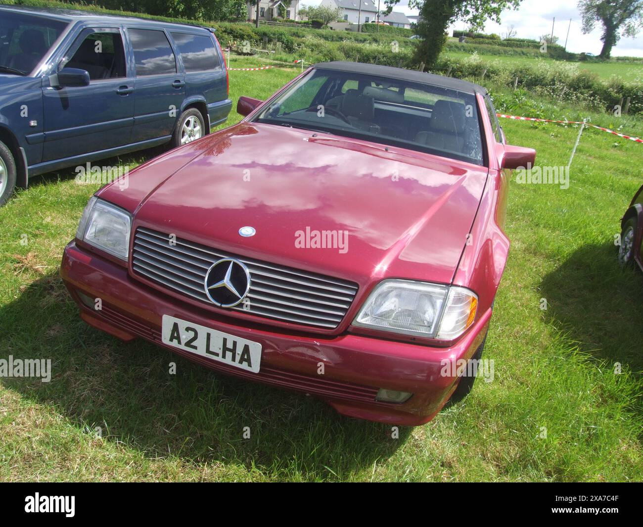 Mercedes benz 500 SL on display at Magheragall County Fair Stock Photo ...