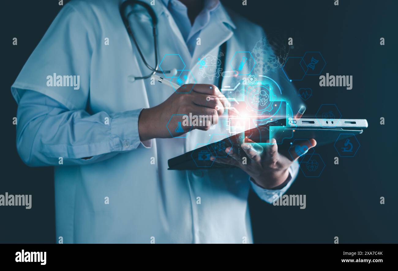 Medical technology, doctor use AI robots for diagnosis, care, and ...