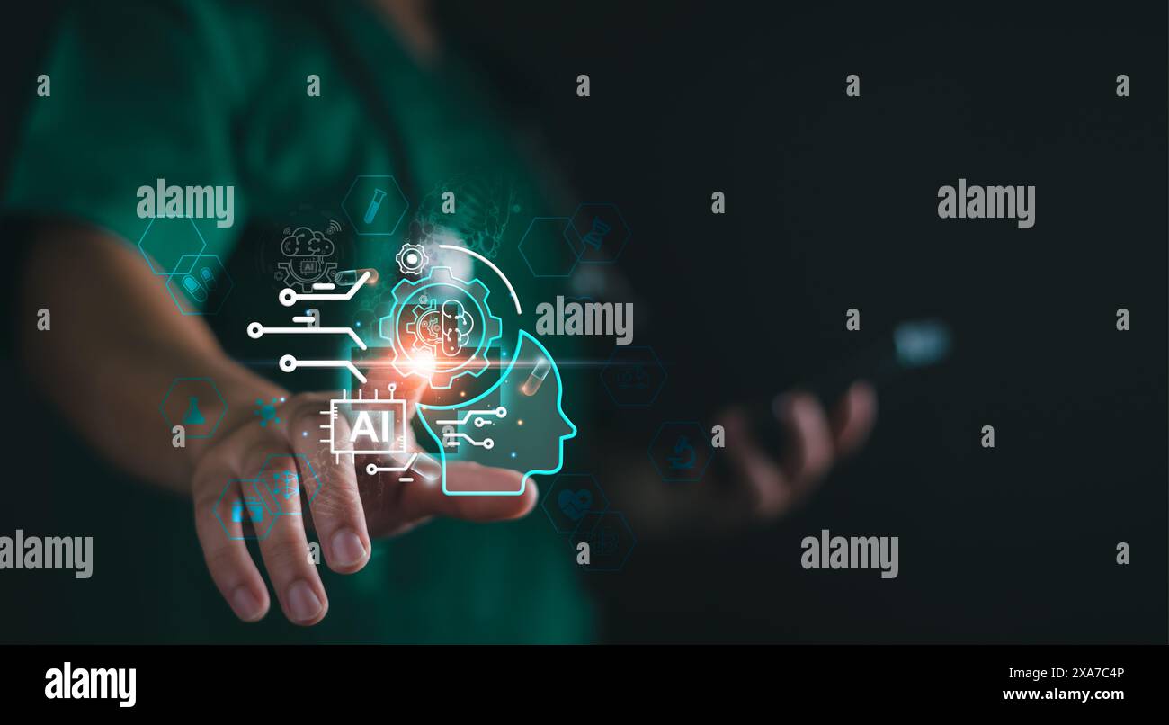 Medical technology, doctor use AI robots for diagnosis, care, and ...