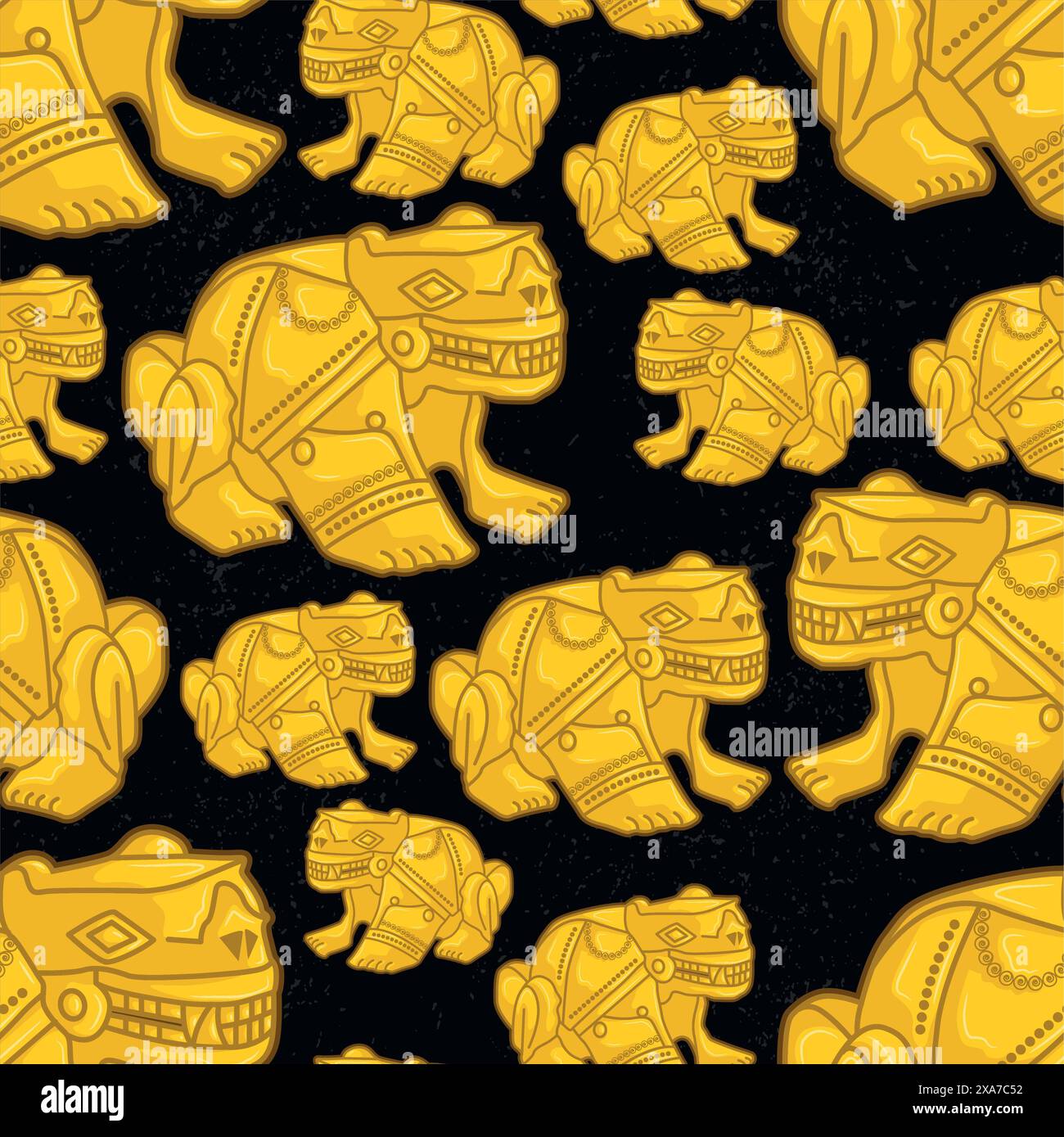 Beautiful colombian ancient indigenous golden dog representation ...