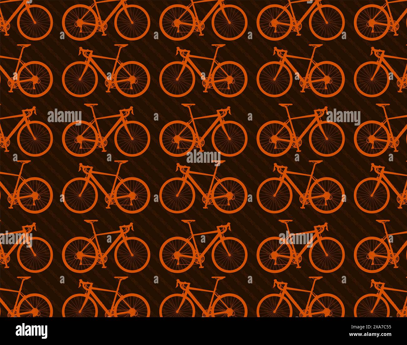 Route Bicycle vector set collage with Warm orange and brown colors and ...