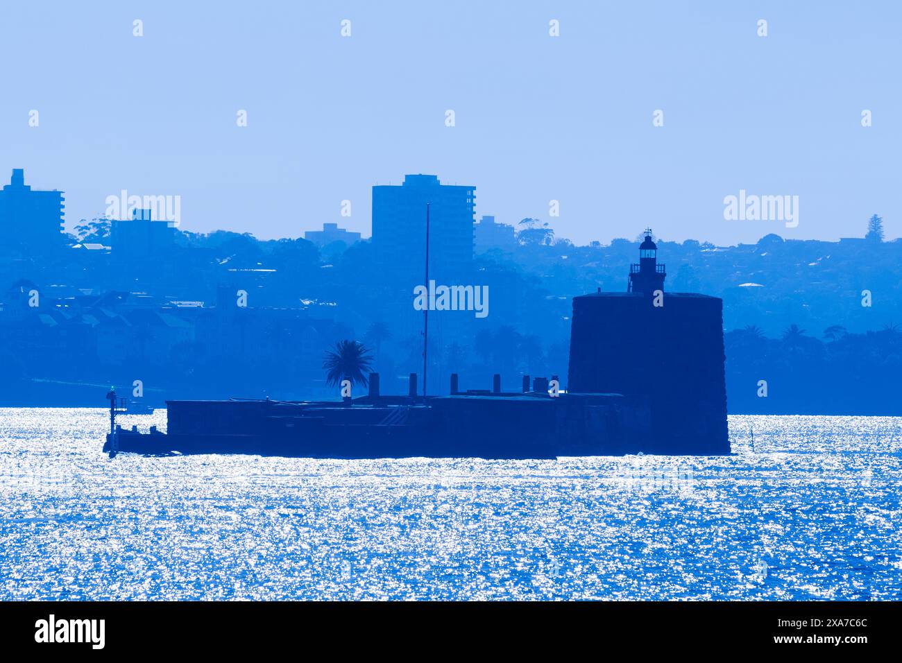 Fort Denison on Sydney Harbour in Sydney, Australia. The historic site ...