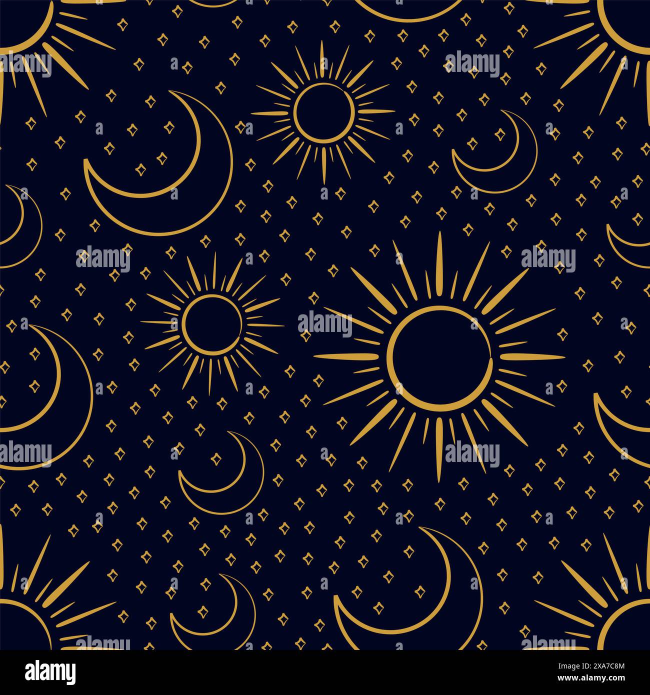 Tarot sun stars sketch Stock Vector Images - Alamy