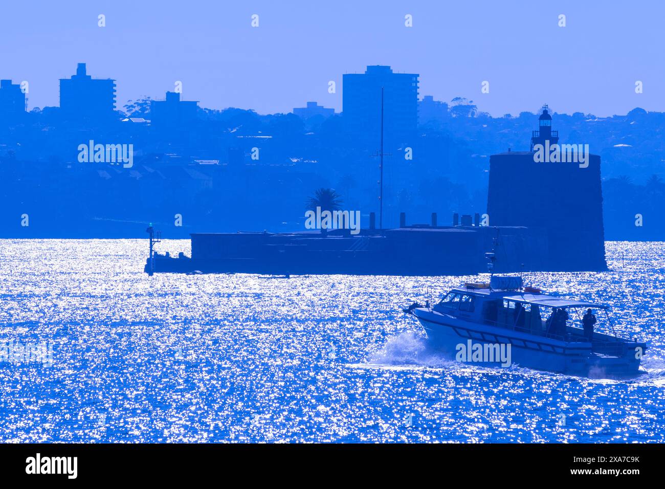 Fort Denison on Sydney Harbour in Sydney, Australia. The historic site ...