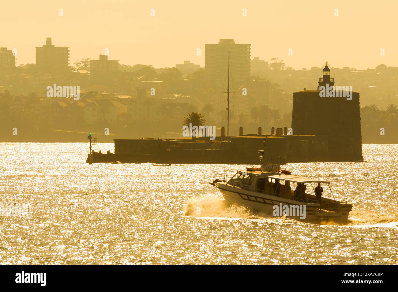 Fort Denison on Sydney Harbour in Sydney, Australia. The historic site ...