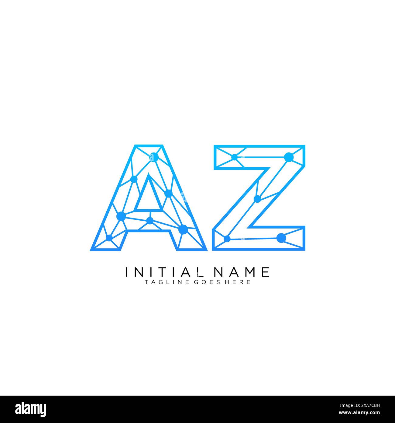 Az logo design hi-res stock photography and images - Alamy