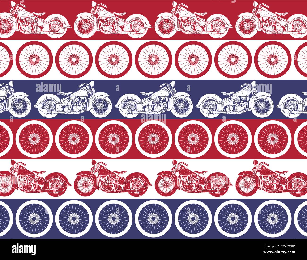 Vintage motorcycle and bike wheel vector set collage with United States ...