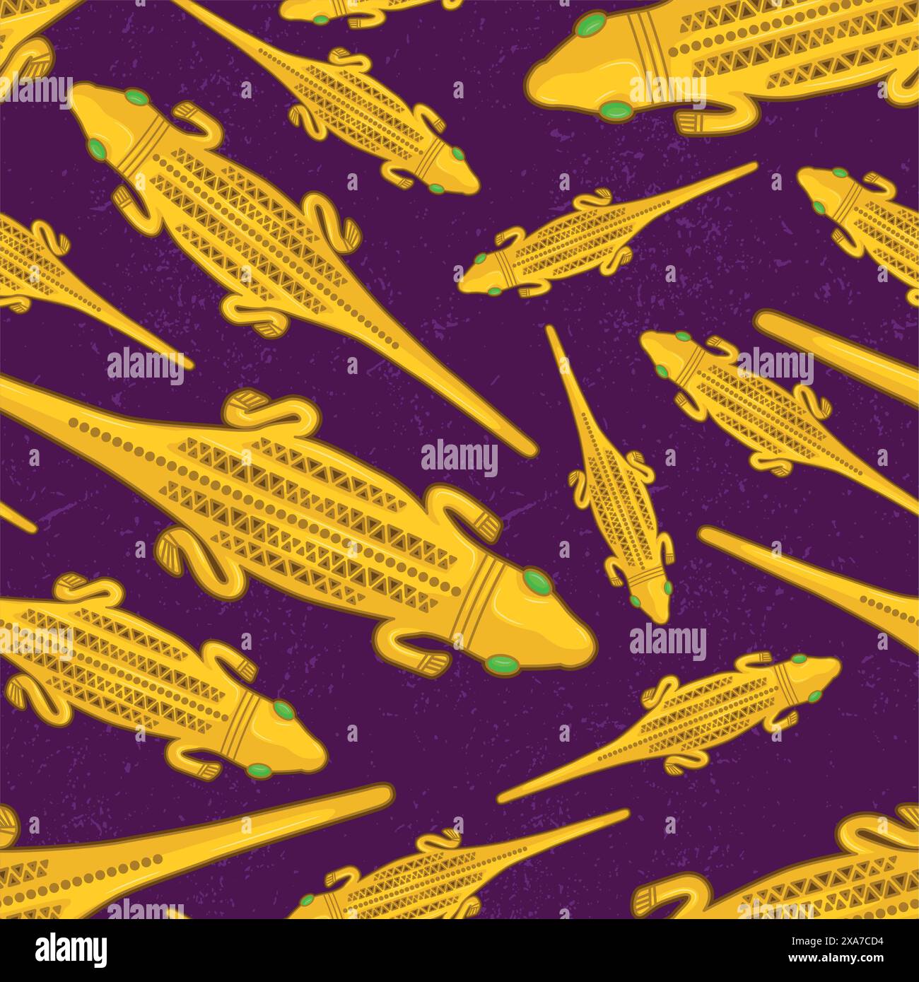 Beautiful colombian ancient indigenous Lizard representation seamless ...