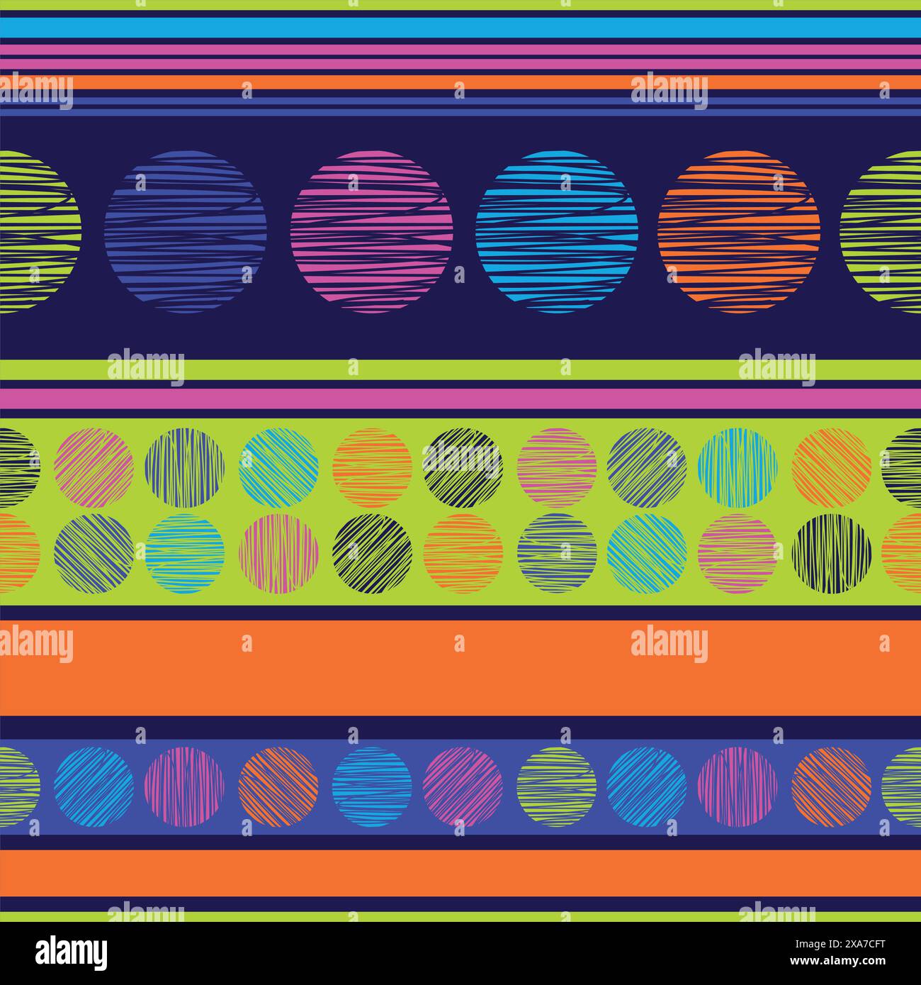Scratch sketch circle and lines with trendy colors seamless pattern ...