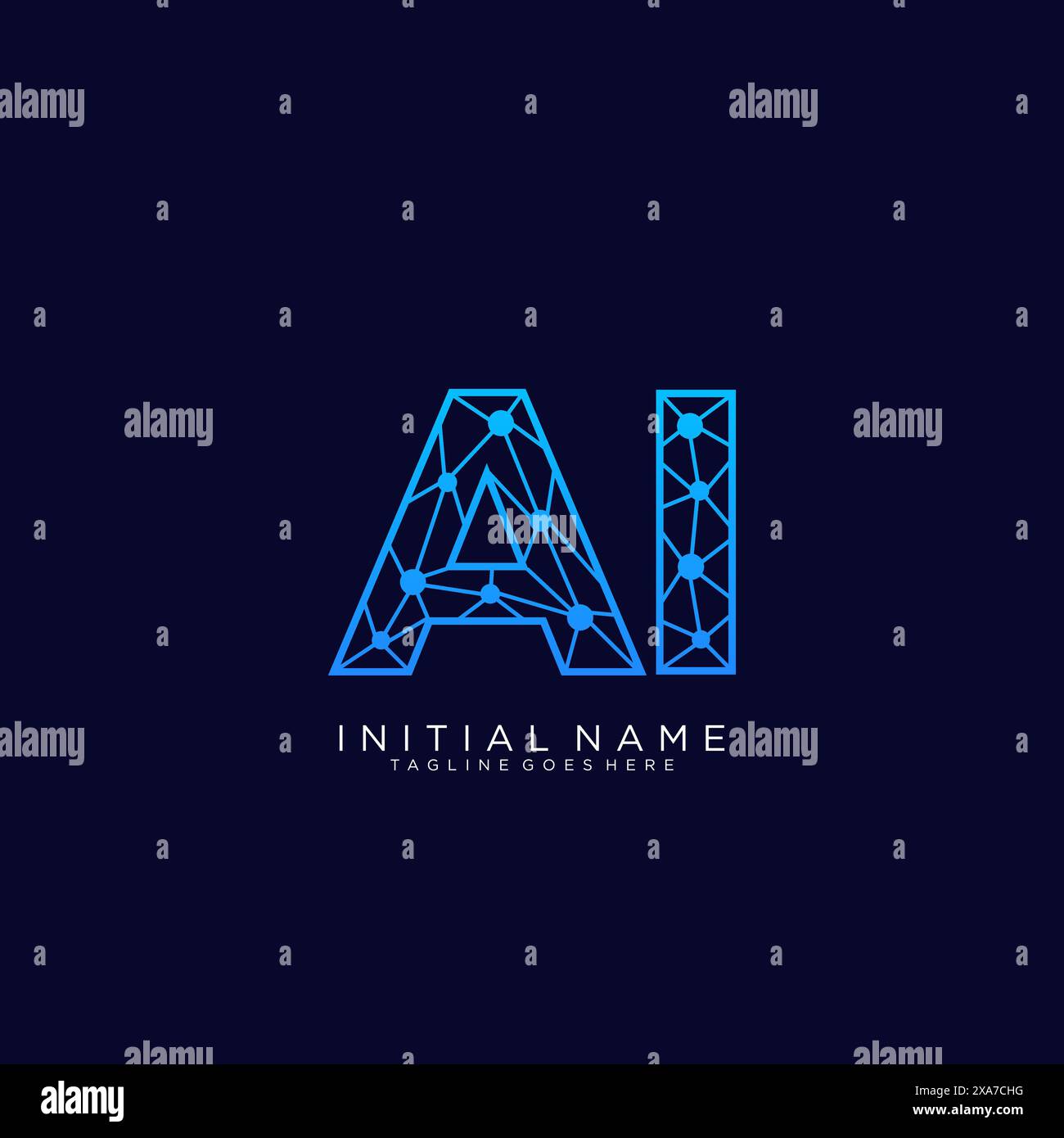 AI tech logo icon design template Stock Vector Image & Art - Alamy