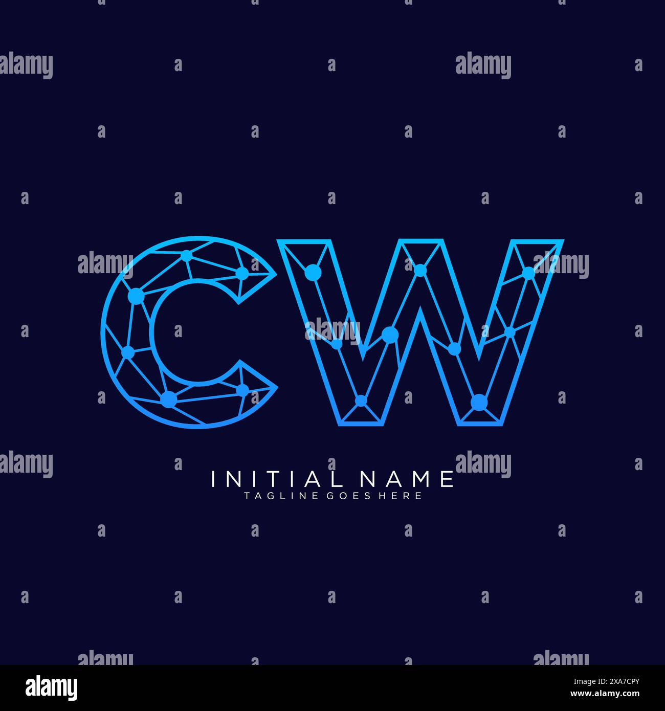 CW tech logo icon design template Stock Vector Image & Art - Alamy