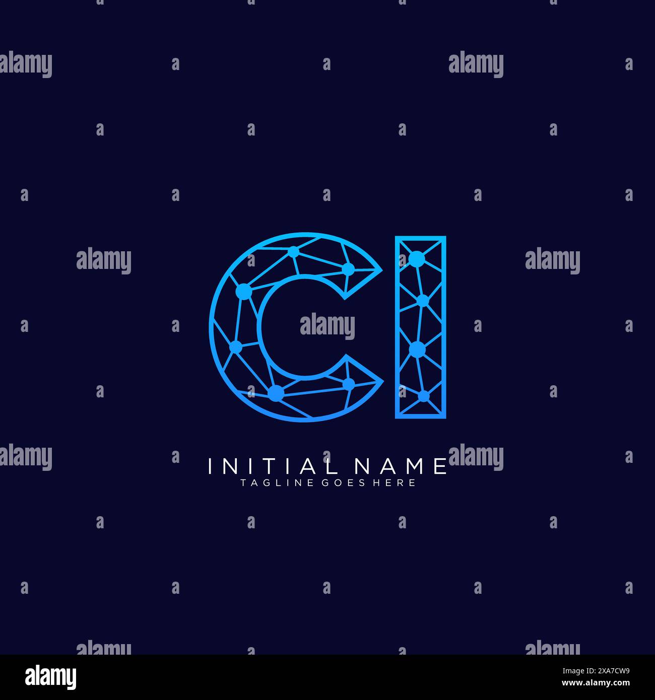 CI tech logo icon design template Stock Vector Image & Art - Alamy